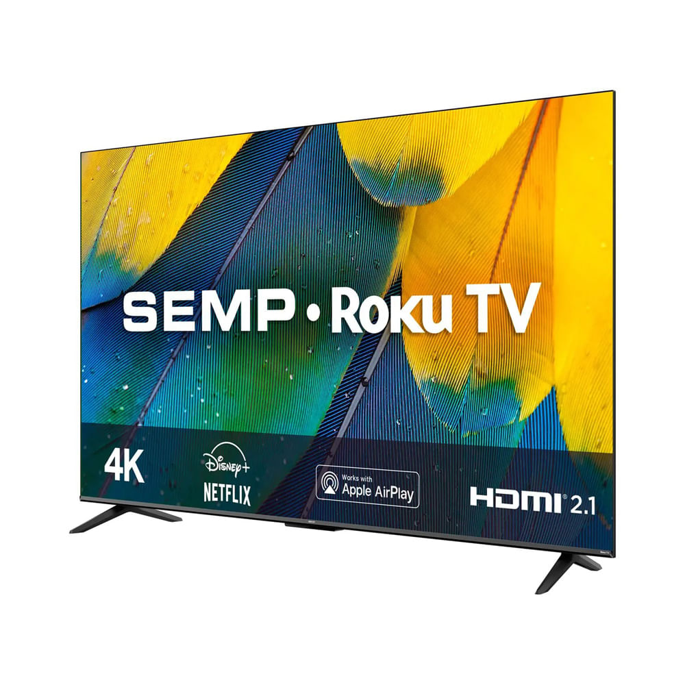 Smart TV LED 50” Semp Ultra HD 4K HDR RK8600 Wi-Fi Roku 3 HDMI 1 USB ...
