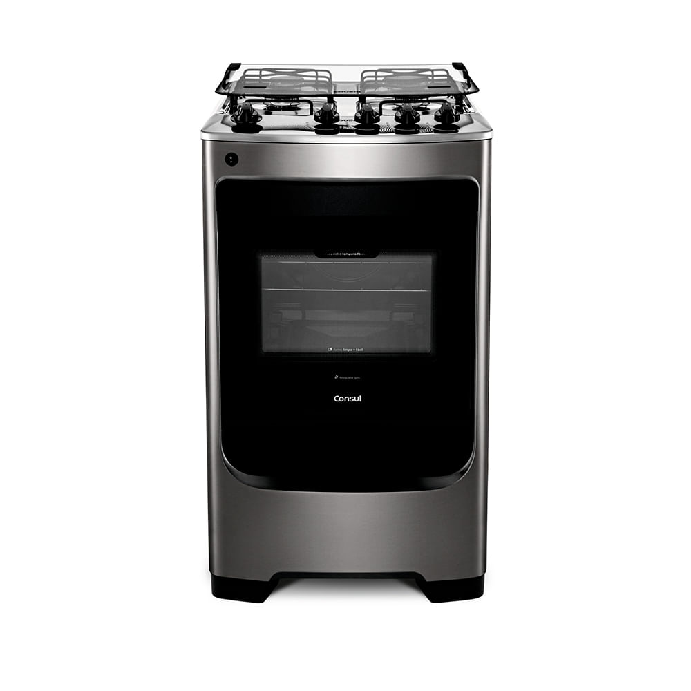 Fogão Consul 4 bocas com Acendimento Automático CFO4N – Inox - lojasbecker