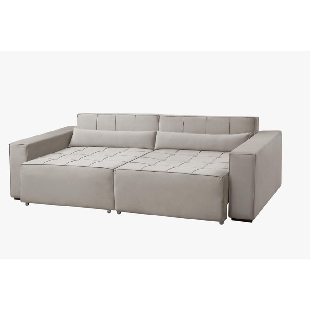 Sofá-Cama Apolo Nepal Retrátil e Reclinável - Cinza - lojasbecker