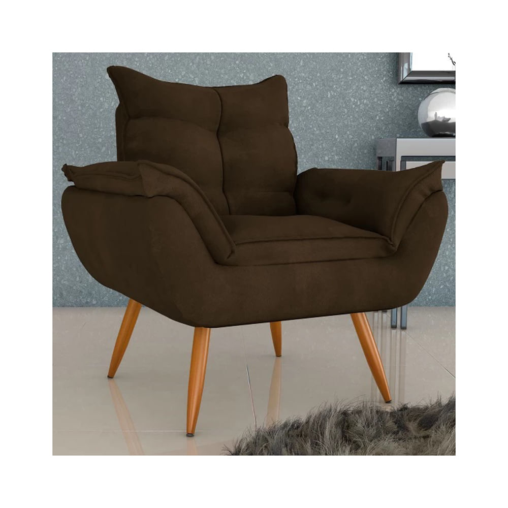 Poltrona Matrix Decorativa Tóquio - Marrom - lojasbecker