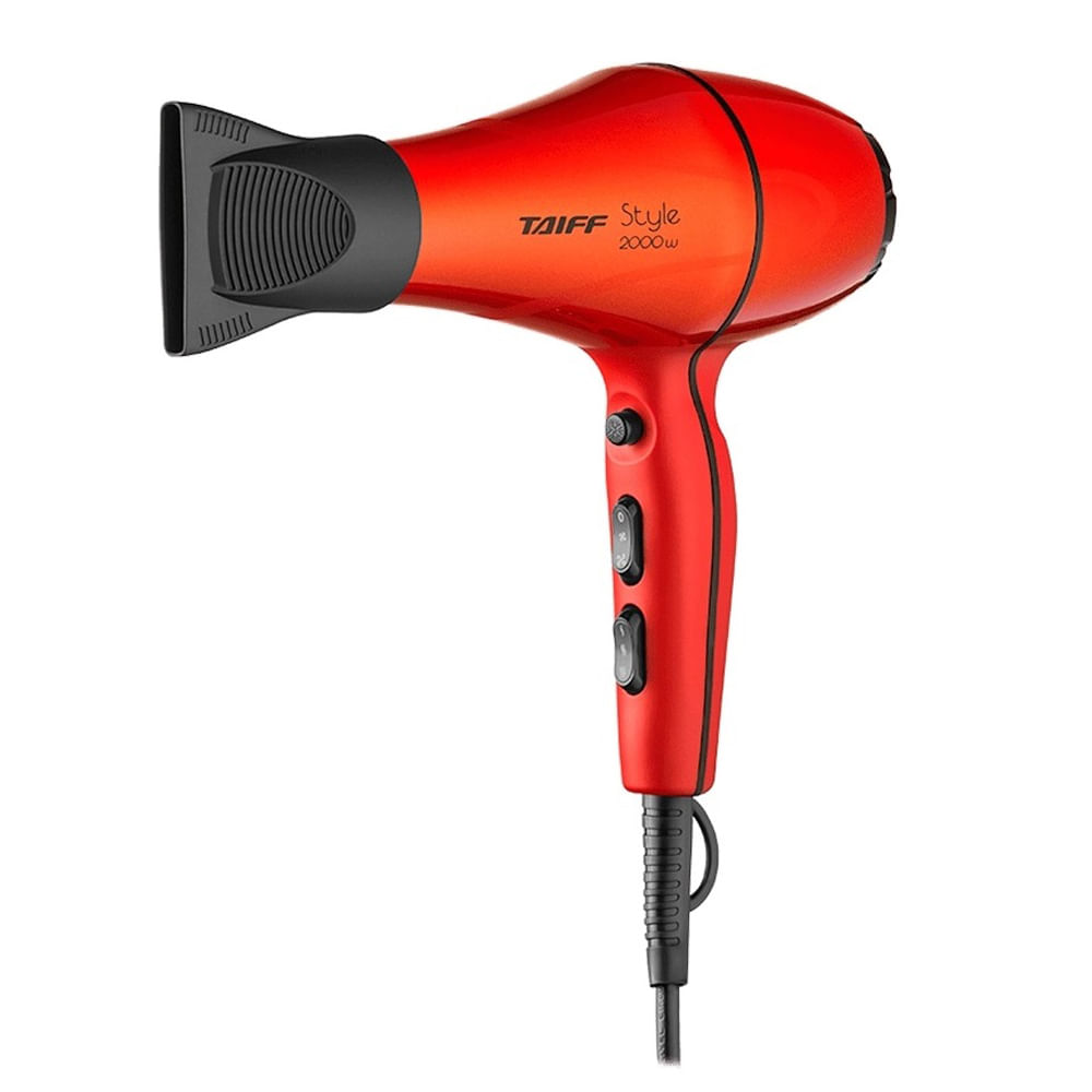 Secador de Cabelo Taiff Style Red 2000W Motor AC Profissional 5 ...