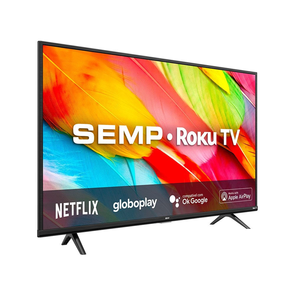 Smart TV Semp LED 43” Full HD 43R6500 Roku 3 HDMI 1 USB - lojasbecker