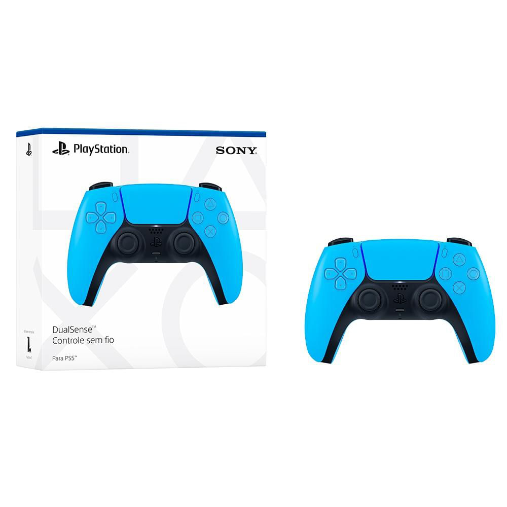 Controle Vídeo Game Sony PlayStation 5 DualSense Blue - Azul - lojasbecker